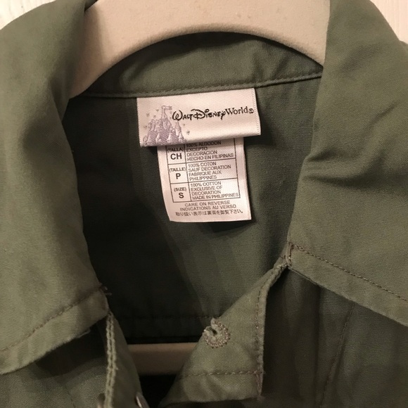 Disney | Jackets & Coats | Disney Tinkerbell Military Green Jacket ...